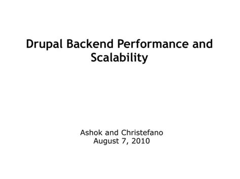 drupal backend performance and scalability pptx