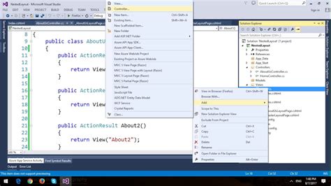 Nested Layout Pages With Razor In Aspnet Mvc Framework Youtube