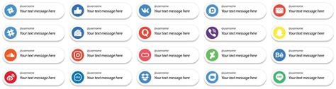 20 Follow Me Social Media Icons With Customizable Message Such As Sound Snapchat Spotify And
