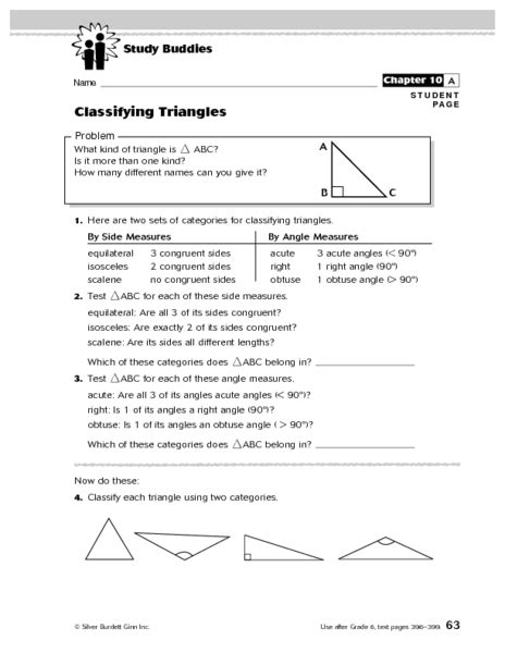 Classifying Triangles Lesson Plans And Worksheets Lesson Planet