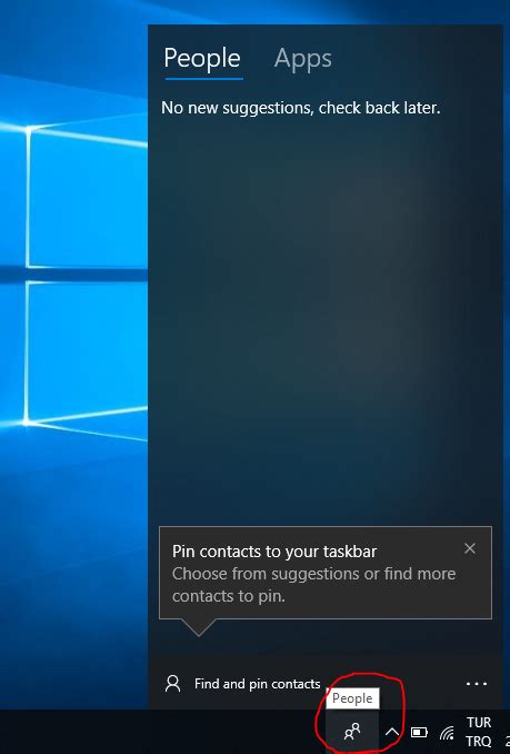 Remove People Application Icon From Windows Taskbar