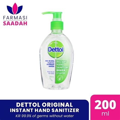 Dettol Instant Hand Sanitizer Original 200ml Shopee Malaysia