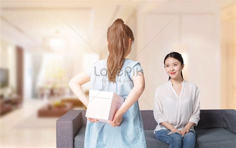 친밀한 엄마와 딸 배경 사진 및 창의적인 일러스트 무료 다운로드 Lovepik