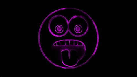 Neon Frame Effect Face With Rolling Eyes Exasperation On Black Background 51586165 Stock