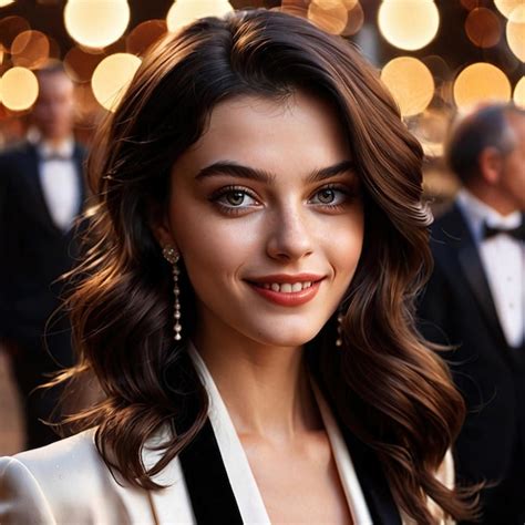 Premium Photo Smiling Friendly Woman Wearing Tuxedo Article Of