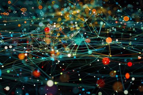 Computer Screen Showing Intricate Web Of Lines And Dots Representing