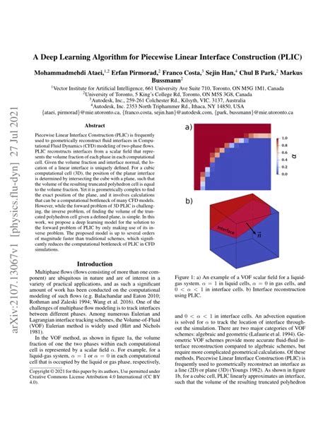 Pdf A Deep Learning Algorithm For Piecewise Linear Interface