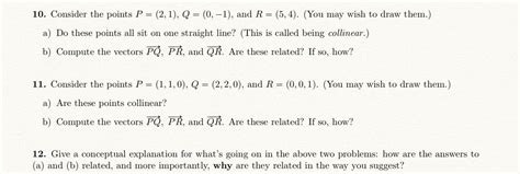 Solved Consider The Points P Q And Chegg Com
