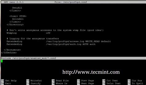 Enable Anonymous Account For Proftpd Server In RHEL CentOS