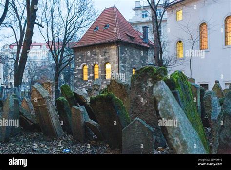 Old Jewish Cemetery In Prague Czech Republic An Important Jewish Monument And One Of The