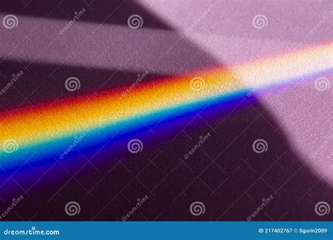Spectrum Of Colors In Abstraction From Refraction Of Light Beam Through