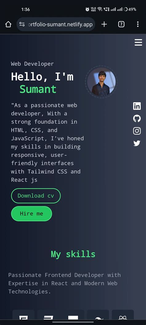 Sumant Raj On Linkedin My Portfolio Is Fully Responsive Ensuring A Smooth Experience Across All