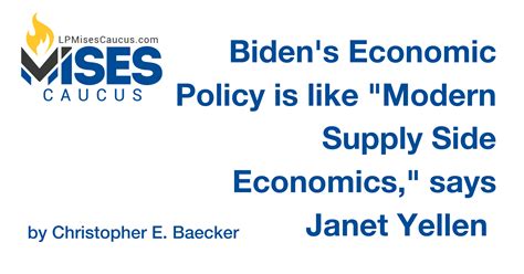 Bidens Economic Policy Is Like Modern Supply Side Economics Says
