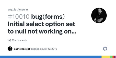bug forms initial select option set to null not working on ie edge · issue 10010 · angular