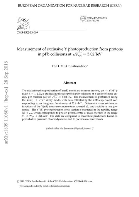 Pdf Measurement Of Exclusive Upsilon Photoproduction From Protons In Ppb Collisions At