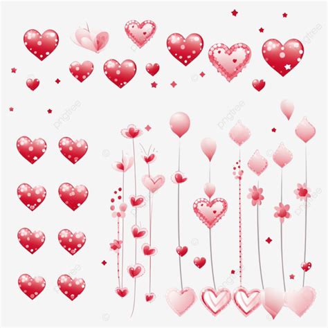 발렌타인 배경 세트 디자인 파스텔 배너 귀여운 배경 파스텔 패턴 Png 일러스트 및 이미지 에 대한 무료 다운로드