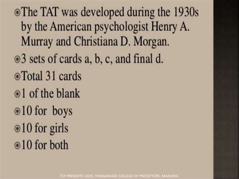 Assessment Of Personality Projective And Non Projective Techniques Pptx