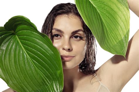 흰색 배경을 통해 아름다운 젊은 여자의 가까이 화장품과 메이크업 내츄럴 및 에코 트리트먼트 스킨 케어 건강관리와 의술에 대한 스톡 사진 및 기타 이미지 Istock