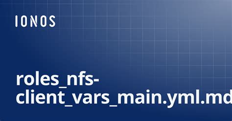 Roles Nfs Client Vars Main Yml Md Ansible