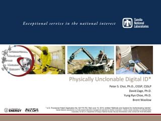 Physically Unclonable Digital ID PPT
