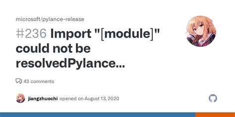 Import Module Could Not Be Resolvedpylance Reportmissingimports · Issue 236 · Microsoft
