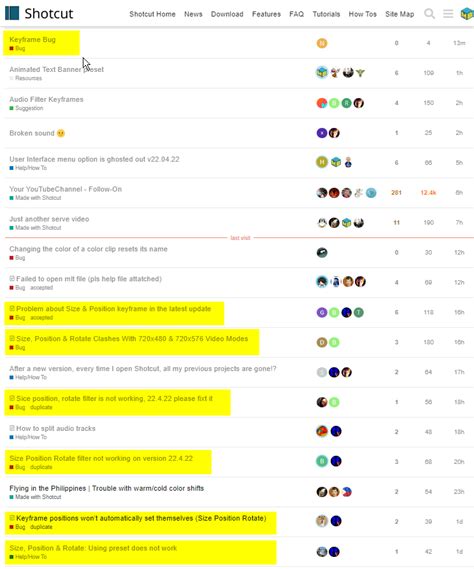 Keyframe Bug Bug Shotcut Forum