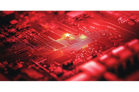 Ai Concept China Flag Processor Cpu Central Processing Unit Gpu Microchip Motherboard Stock