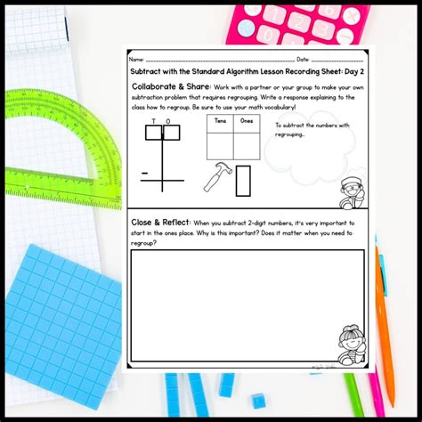 Subtraction With Standard Algorithm 2nd Grade Magicore