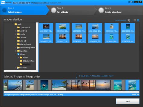 ascomp easy slideshow fast slideshow creation with stunning effects