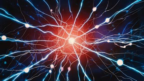 digital illustration of complex neural network pathways stock image