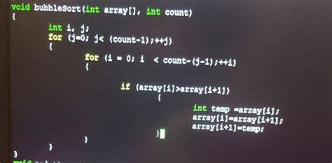 Solved Void Bubblesortint Array Int Count Int 1 1 For