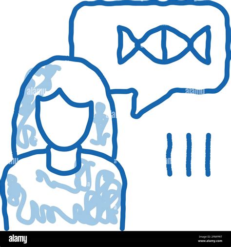 Woman Genetic Molecule Doodle Icon Hand Drawn Illustration Stock Vector Image And Art Alamy