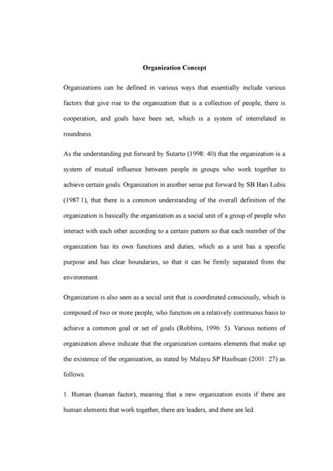 Mng Organization Concept Organization Concept Organizations Can Be