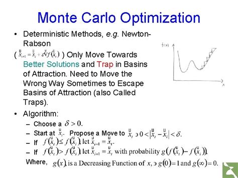 Monte Carlo Optimization Simulated Annealing Mathematical Biology Lecture