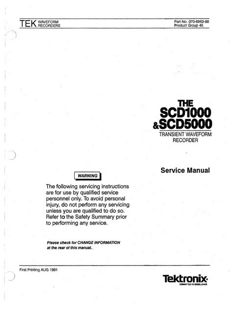 Tektronix Sdc1000 Scd5000 Service Manual Ocr Pdf