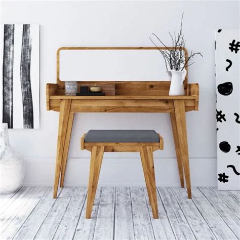 Coiffeuse En Bois Massif Pour Aménagement Chambre à Coucher Adulte
