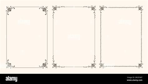 Set Of Vector Frames Borders Art Deco Stock Vector Image And Art Alamy