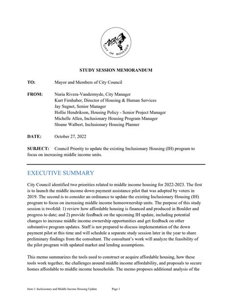 10 27 22 Item 1 Inclusionary Housing Program Update Documentcloud