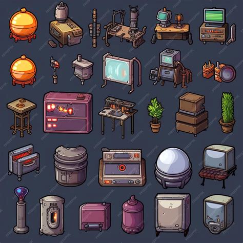 Premium Ai Image Multiple Item 2d Sprite Sheet Rpg Items Pixel Art