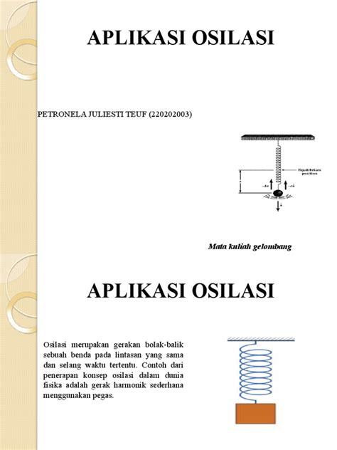 Aplikasi Osilasi Dalam Kehidupan Sehari Hari Pdf