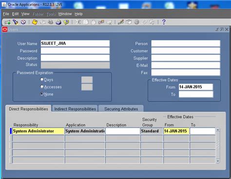 Sujeet Apps Dba Create New User In Oracle Erp R12