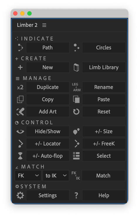 The Limber Panel Limber User Guide