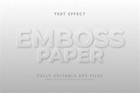 premium vector vector emboss paper text editable emboss style
