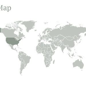 Editable World Map Powerpoint Template Etsy