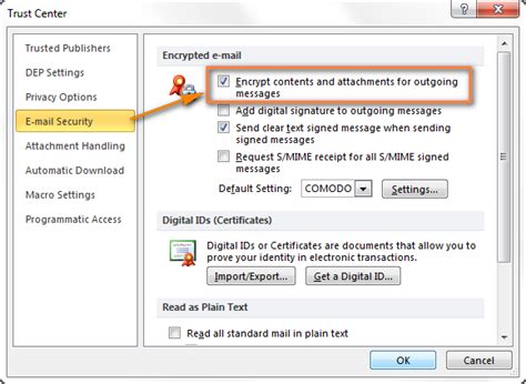 email encryption in outlook how to encrypt messages with digital id