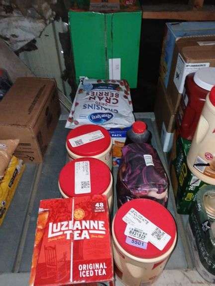 Assorted Consumable Items Syrup Coffee Tea Etc Sierra Auction