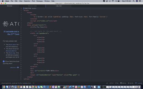 Solved 715 Lab Javascript Tic Tac Toe Investigate The Page