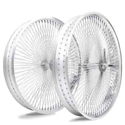 Chrome Polished 29 Aluminum Fat Tires Rims 29x4 Wheel Set Coaster