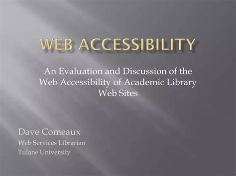 PPT Web Accessibility PowerPoint Presentation Free Download ID