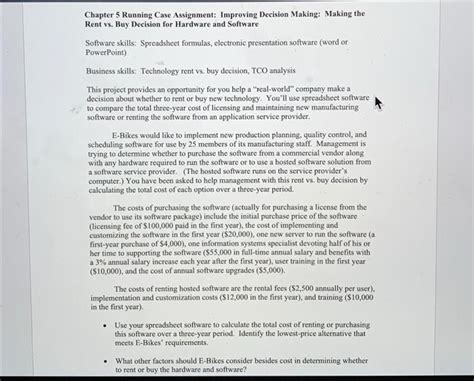 solved chapter 5 running case assignment improving decision